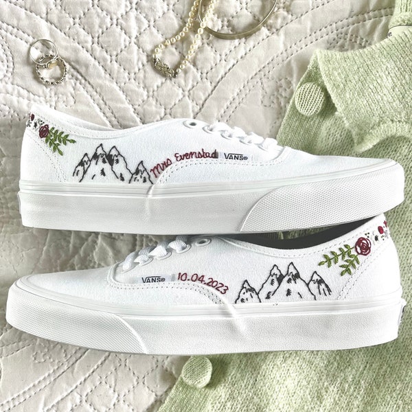 Embroidered Vans - Etsy