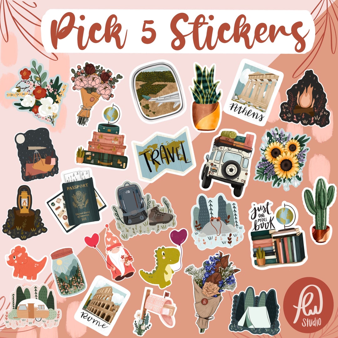 Pick 5 Stickers, Sticker Bundles, Choose Your Own Sticker Pack ...