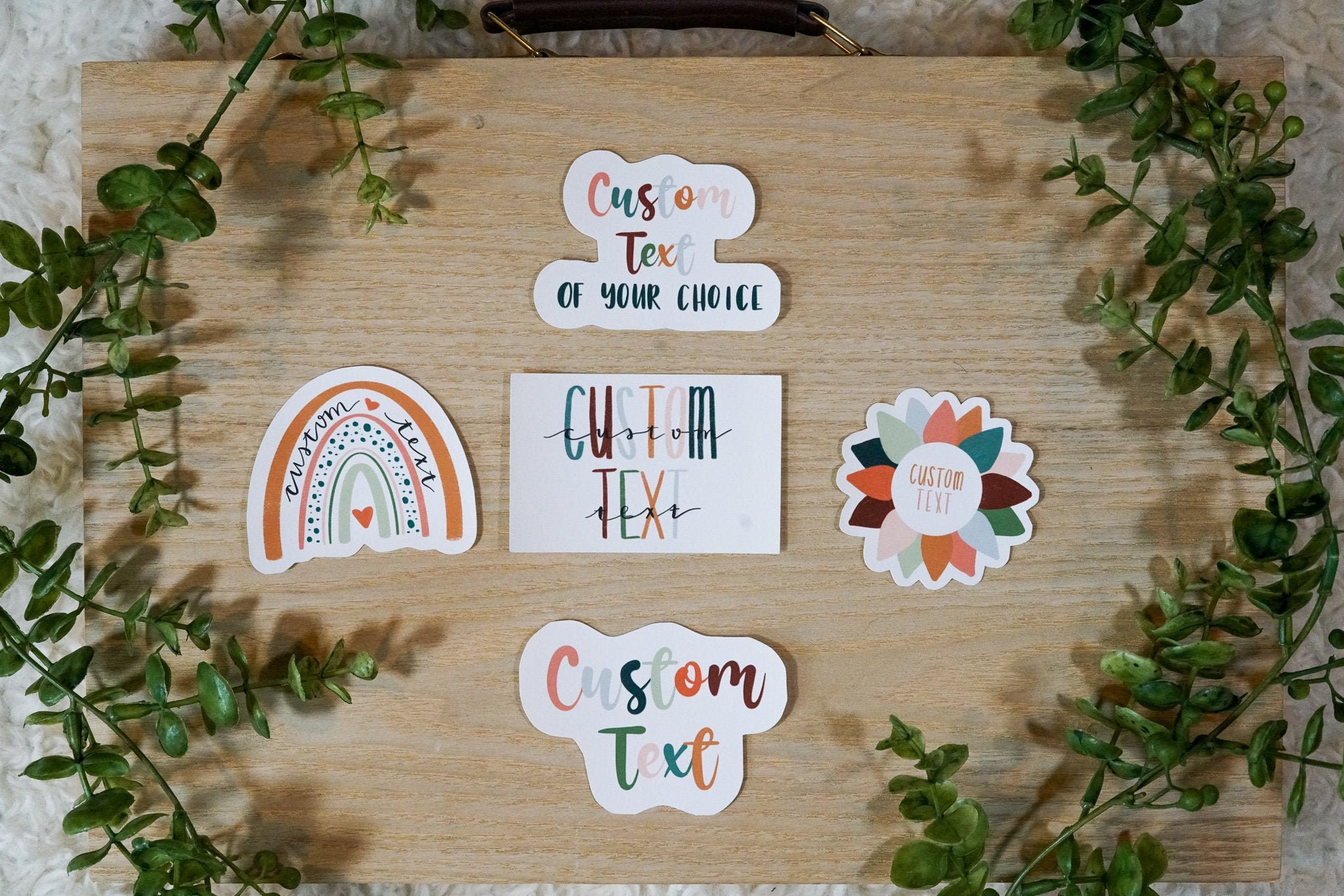 Custom Text Sticker Pack, Personalized Gift, Laptop Sticker, Journal ...