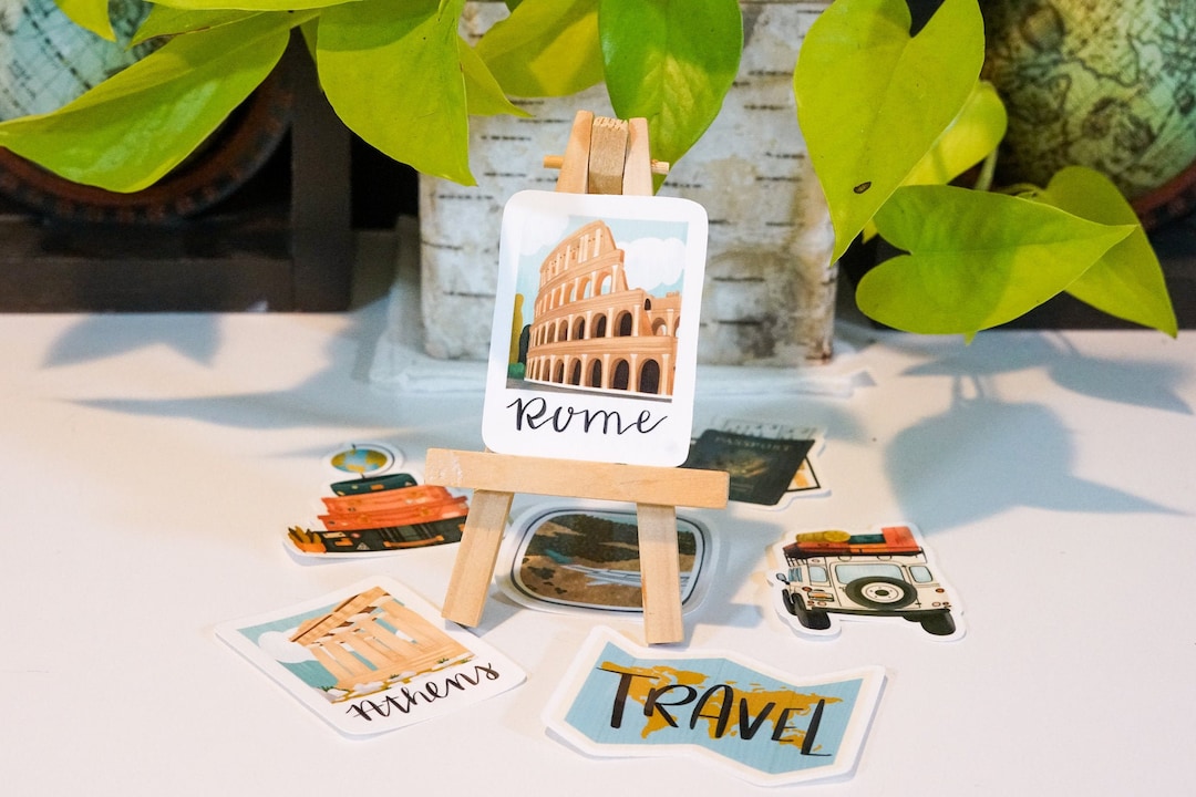 Polaroid Rome Sticker, Colosseum Sticker, Die-cut, Laptop Sticker ...