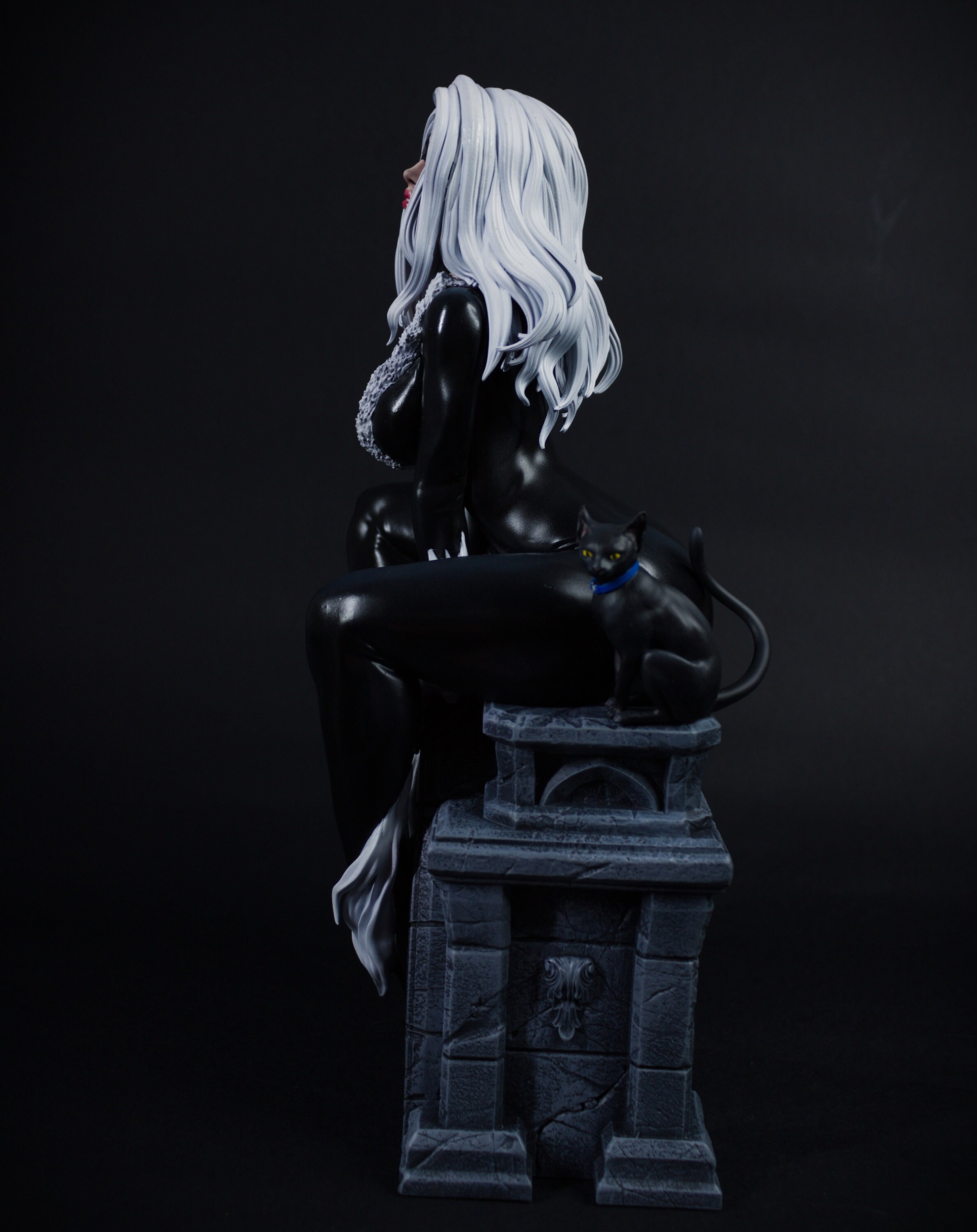 Black Cat Figure Spider-man Marvel Statue or Model Kit Handpainted or ...
