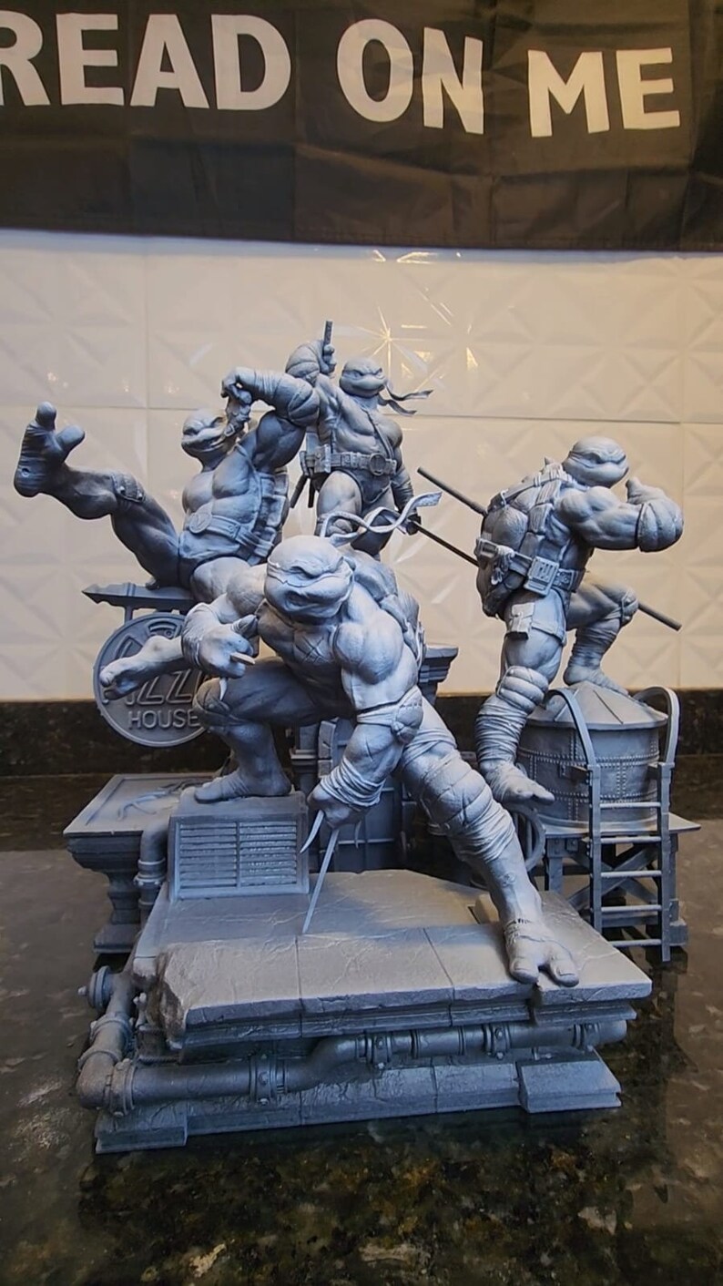 Leonardo, Raphael, Michelangelo, Donatello Diorama Teenage Mutant Ninja ...