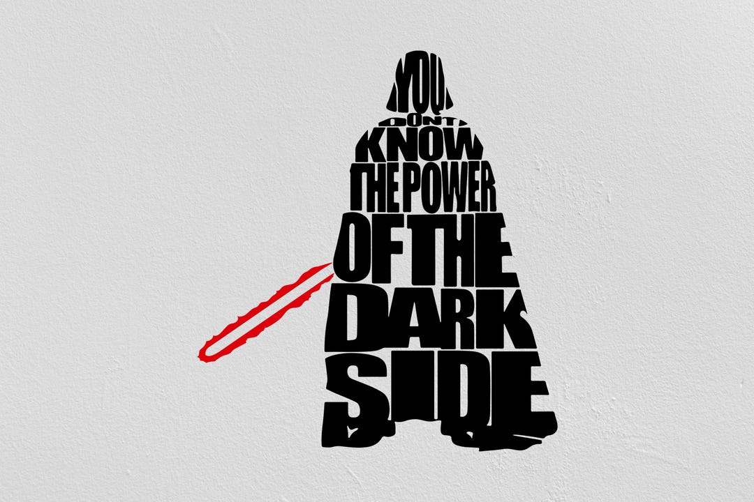 The Power of the Dark Side SVG, Fan Art Svg, Digital Vector File, SVG ...