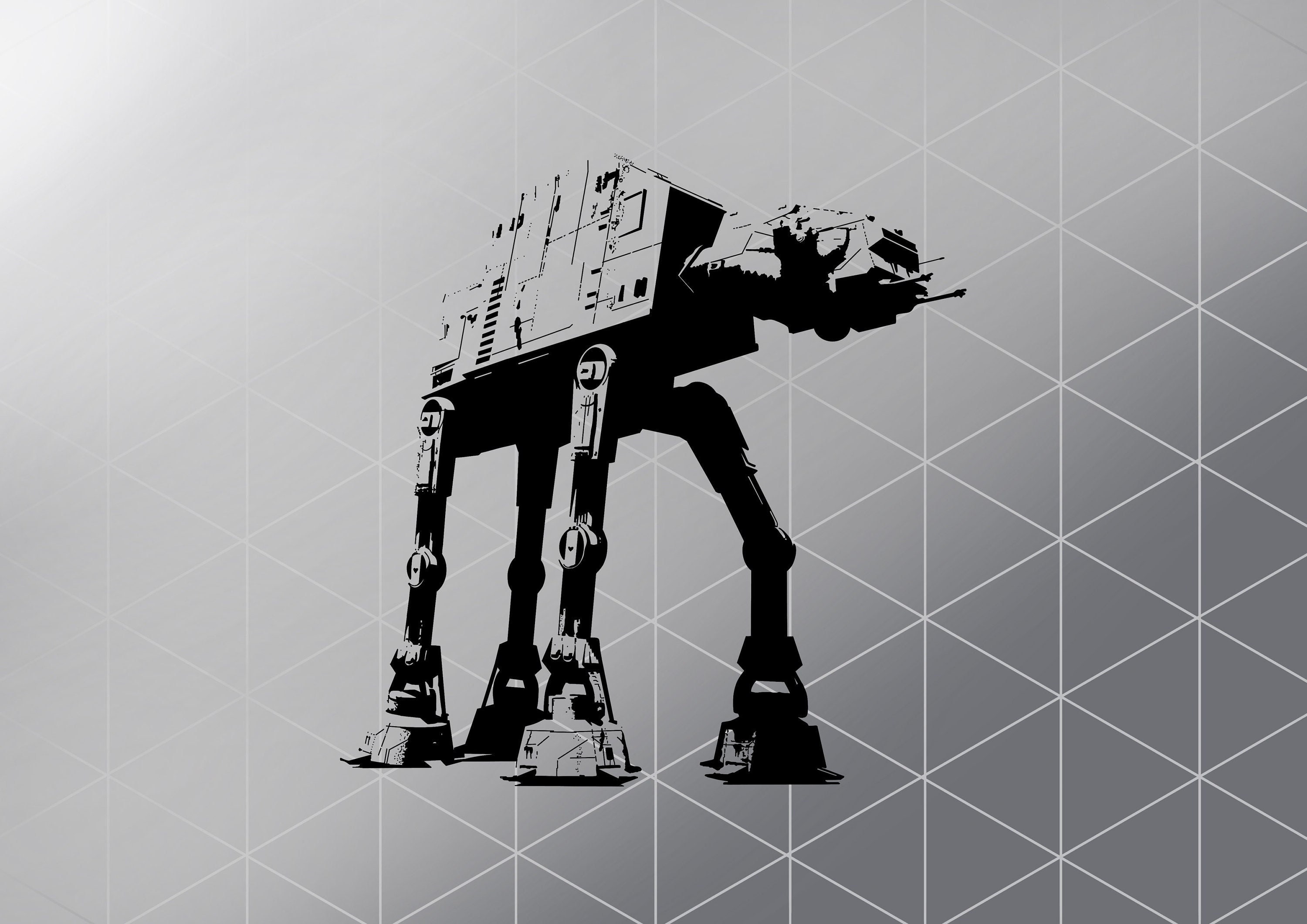 AT-AT SVG, Fan Art SVG, digitale download, minimalistische SVG ...