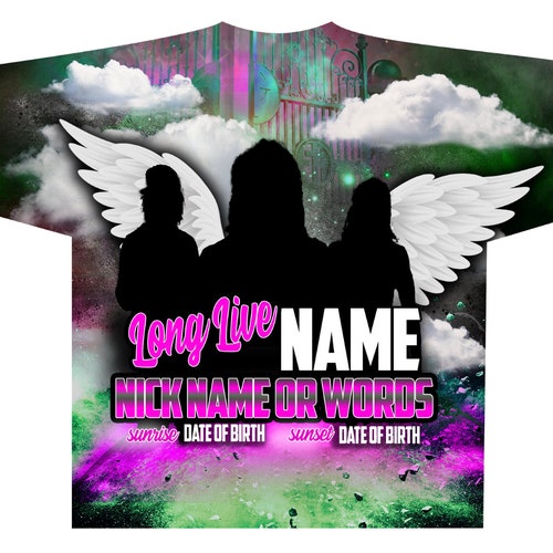 RIP Angel Wings Instagram Template instant Download PNG JPG | Etsy Canada