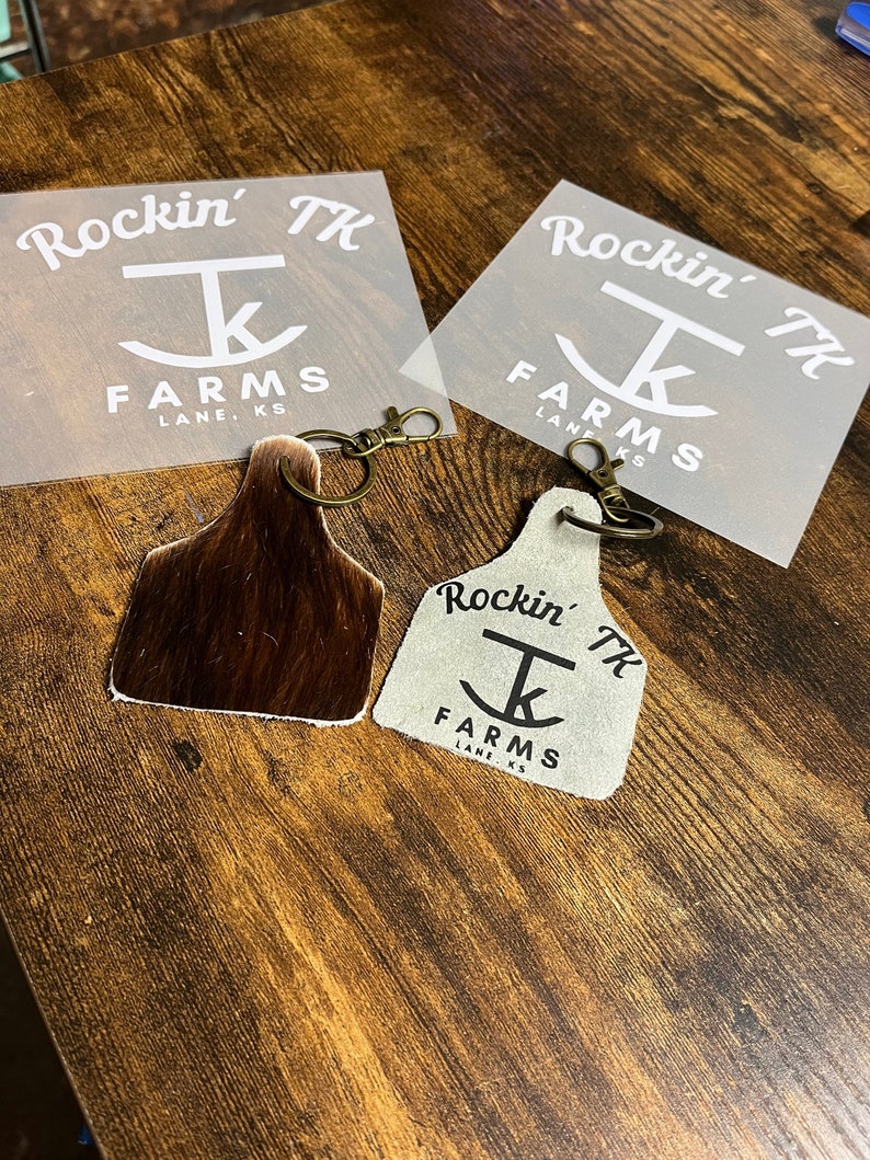 REAL Cowhide Keychains! - Etsy