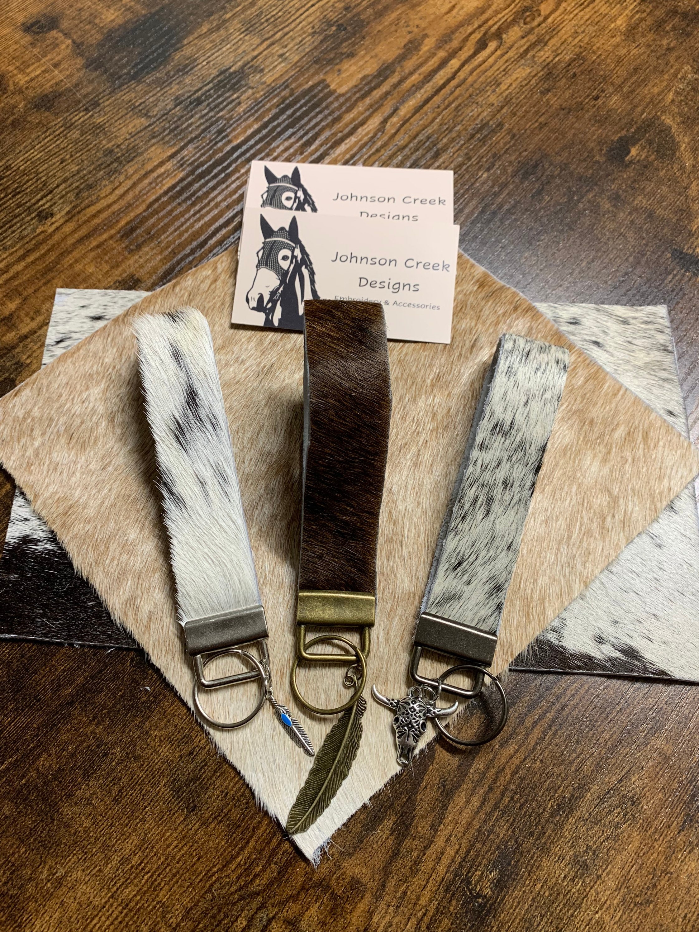 REAL Cowhide Leather Keychain/lanyards! - Etsy