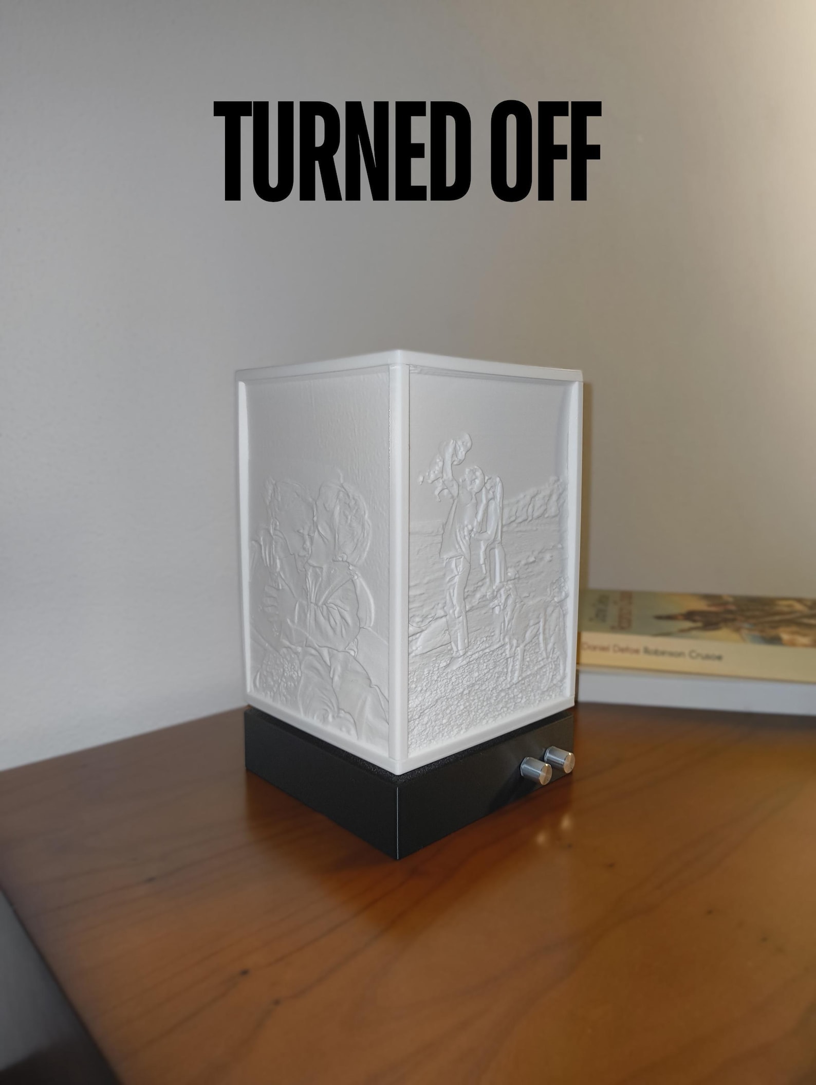Custom Photo Lithophane Lamp: Rotating Personalized Picture Light - Etsy