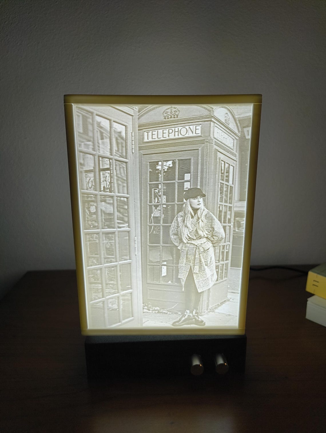 Custom Photo Lithophane Lamp: Rotating Personalized Picture Light - Etsy