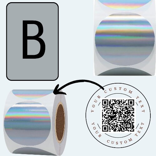 Custom Round QR Code Package Sticker Custom Text Sticker Business ...
