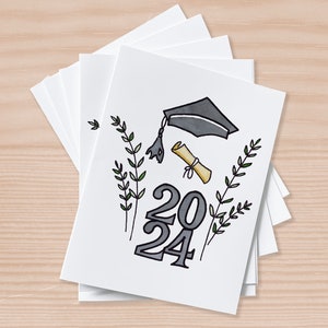 Graduation Cards, Notecard Set of 6, Grad 2024, Notecards With ...