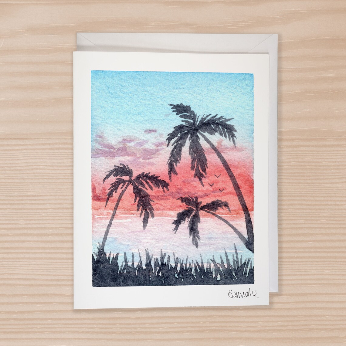Watercolor Landscape Card Set of 6, Notecard Set With Envelope ...