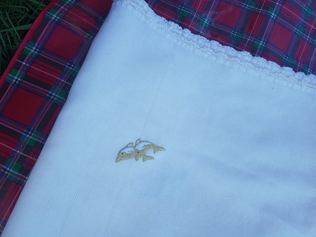 Table Cover, Handmade Cream Table Cover, Vintage Style Handmade, Length ...