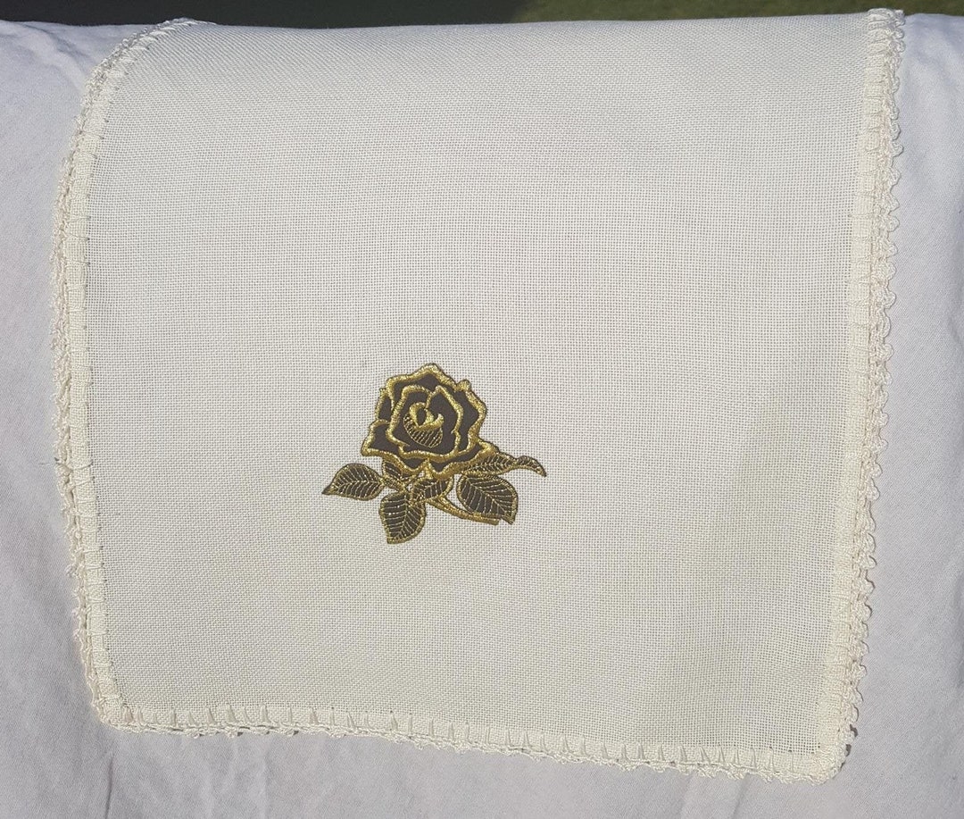 Handmade Set of Two Cream Lace Chair Back Covers. - Etsy