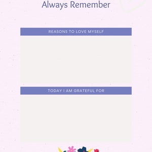 Printable Self Love and Intention Setting Sheets - Etsy