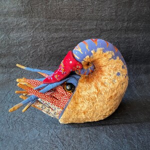Plush Nautilus Art Toy. Stuffed Sea Creature. Handmade Home Decor ...