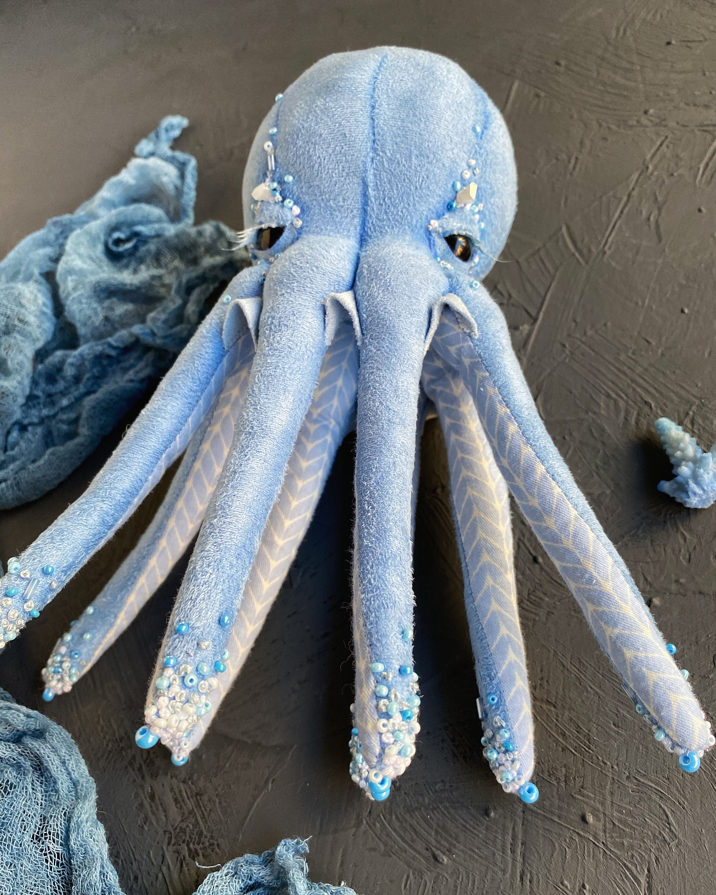 Handmade Blue Octopus Toy. Unique Gift for Friend - Etsy
