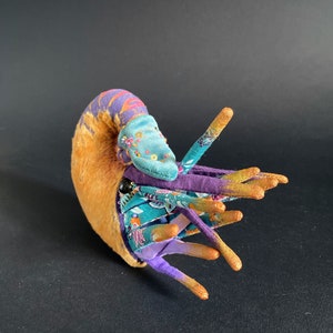 Nautilus Art Toy, Weird Handmade Plush Gift, OOAK, Mini Stuffed Sea ...