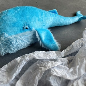 Fluffy Plush Toy / Cute Blue Whale / Stuffed Animals / Nursery Decor ...