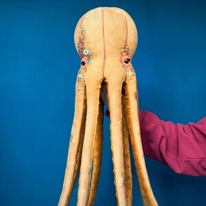Big Octopus Stuffed Animal Toy, Eclectic Handmade Home Maximalist Decor, Creepy Plush, House ...
