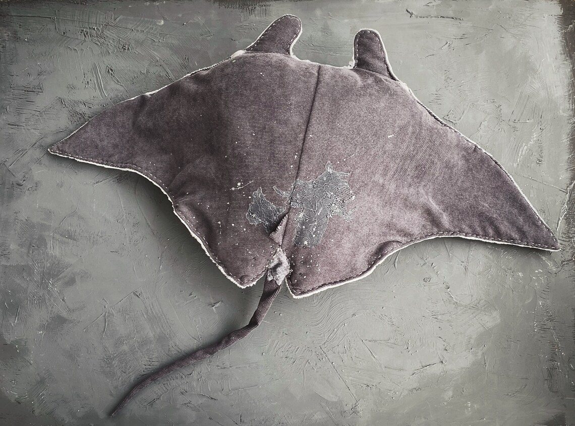 Manta Ray Stuffed Animal Toy, Big Plush Toy, Handmade Home Decor ...