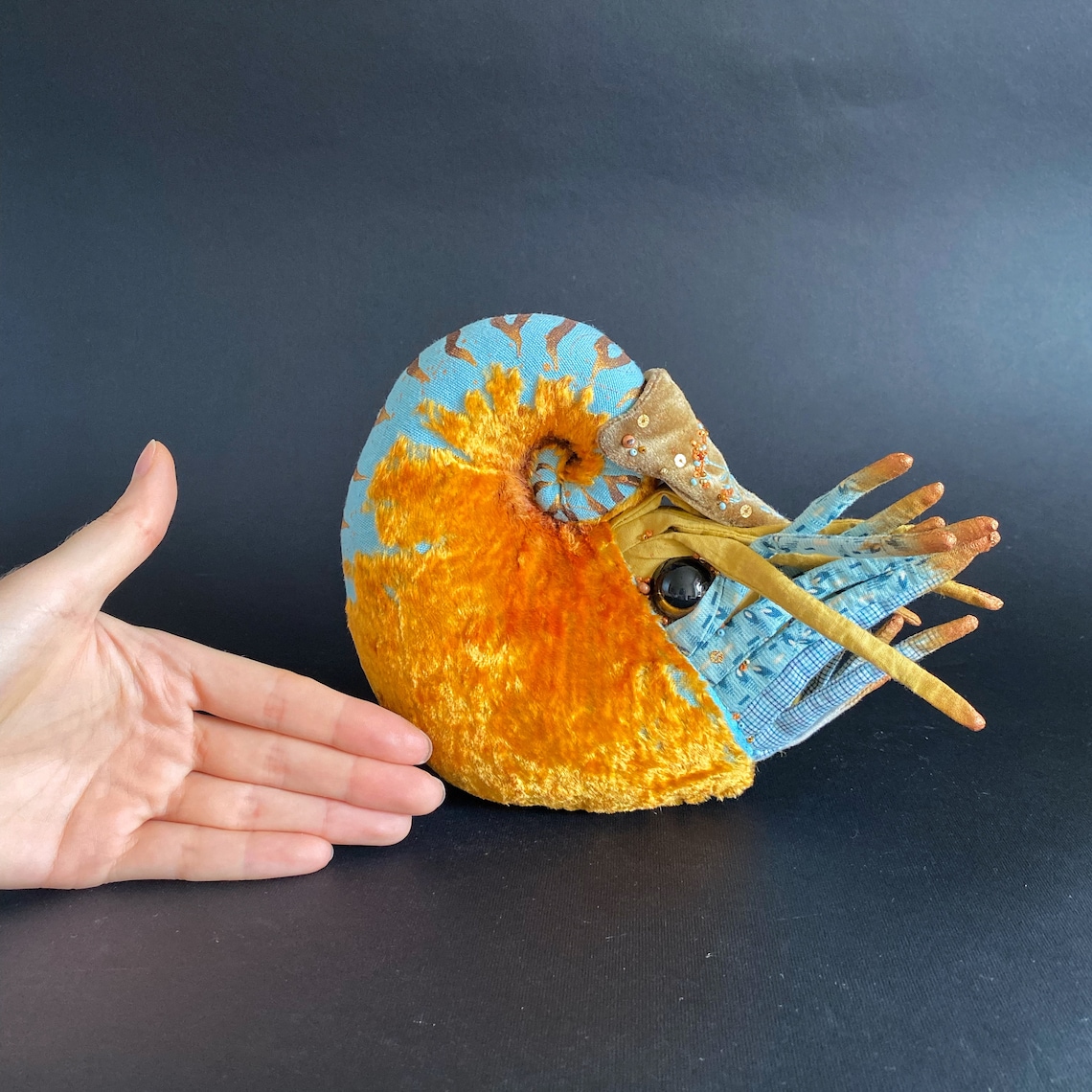 Nautilus Plush Toy Handmade Vintage Toy Cute Plushies Weird - Etsy