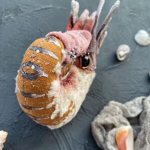 Plush Toy Nautilus, Vintage Home Decor, Handmade Unique Gift for Her ...