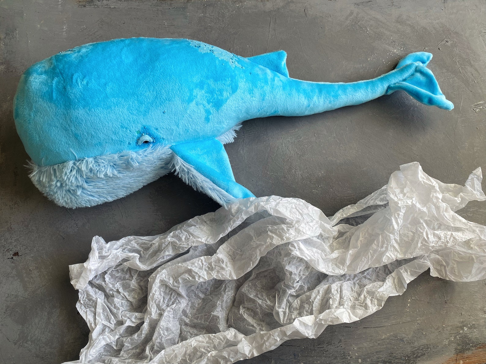 Fluffy Plush Toy / Cute Blue Whale / Stuffed Animals / Nursery Decor ...