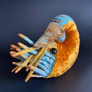 Nautilus Plush Toy, Handmade Vintage Toy, Cute Plushies, Weird Gift ...