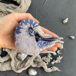Art Plush Toy Nautilus,ooak Collectible Doll,handmade Vintage Toy,cute ...