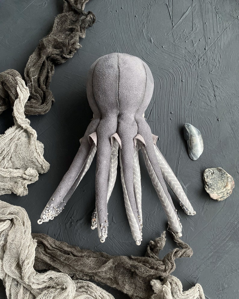Handmade Textile Octopus Toy. Unique Gift for a Friend - Etsy