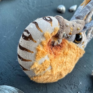 Vintage Plush Toy Nautilus, Handmade Home Decor, Ooak Toy, Unique Gift ...