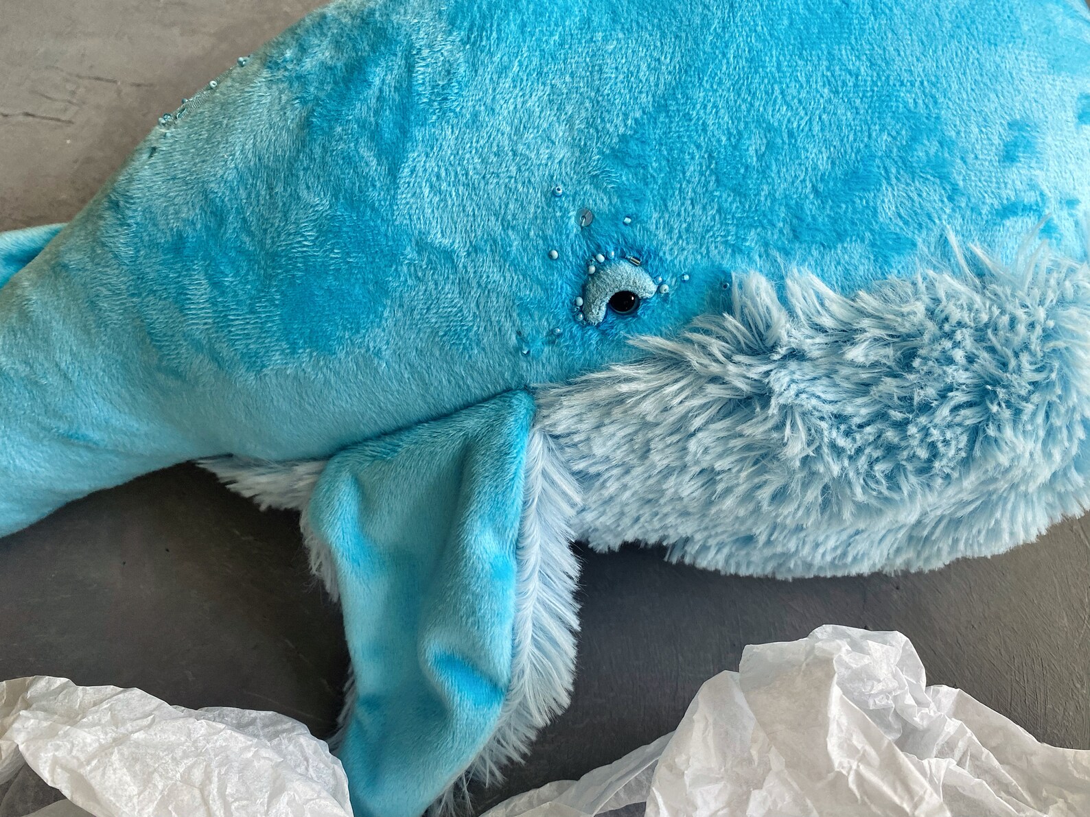 Fluffy Plush Toy / Cute Blue Whale / Stuffed Animals / Nursery Decor ...