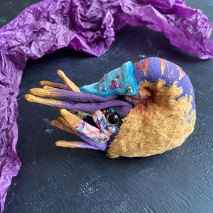 Nautilus Plush Toy, Handmade Vintage Art Toy, Cute Plushies, Weird Gift ...