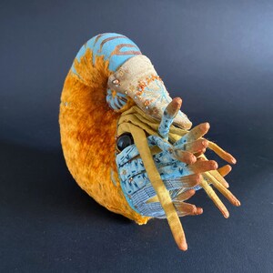 Nautilus Plush Toy, Handmade Vintage Toy, Cute Plushies, Weird Gift ...