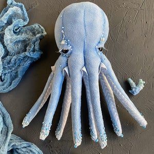Handmade Blue Octopus Toy. Unique Gift for Friend - Etsy