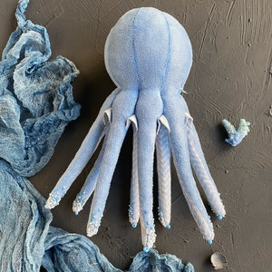 Handmade Blue Octopus Toy. Unique Gift for Friend - Etsy