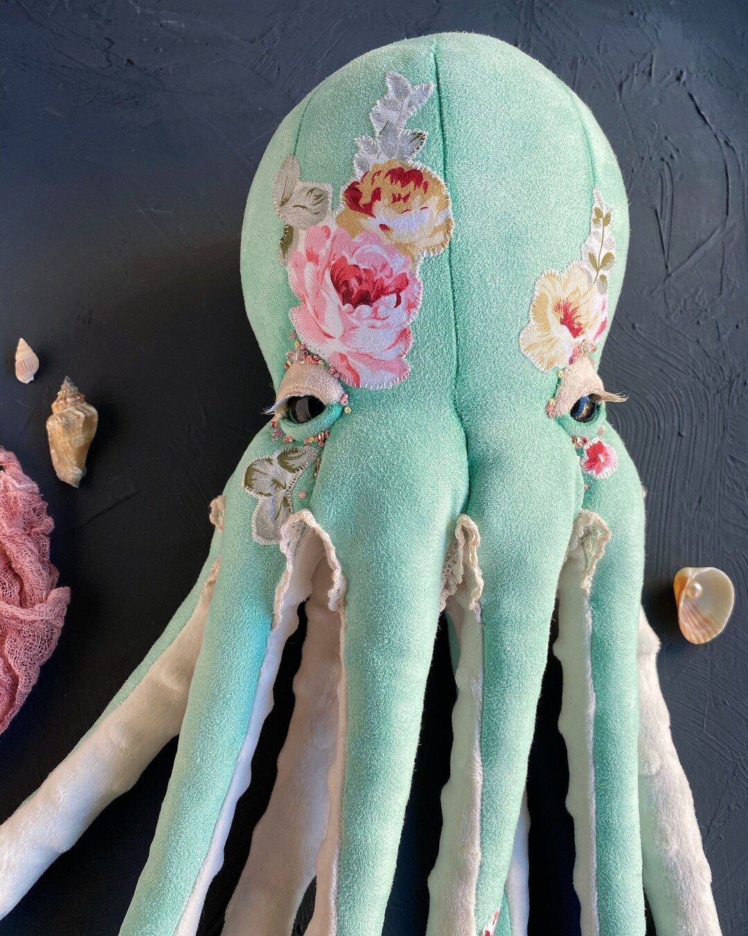 Handmade Plush Octopus Toy in Mint Colour. Valentines Day Gift - Etsy