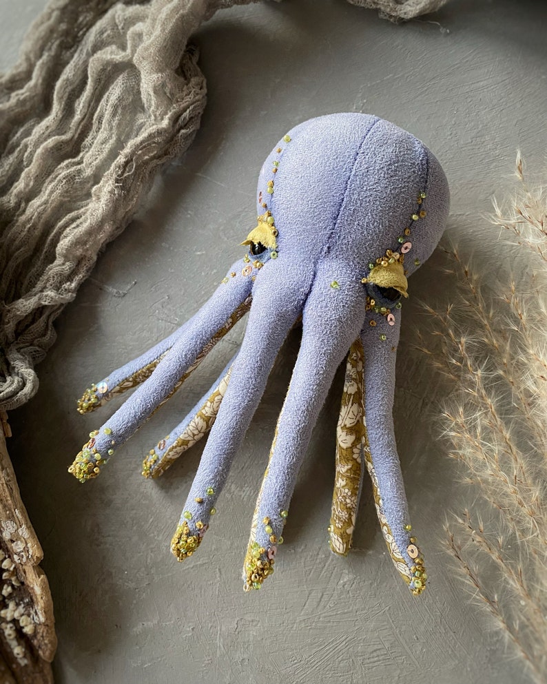 Octopus Stuffed Animal. Art Plush Toy. Handmade Home Decor. - Etsy
