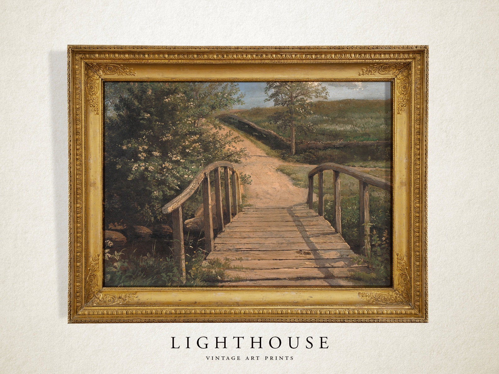 Country Bridge Painting Bridge Wall Decor Country Art - Etsy