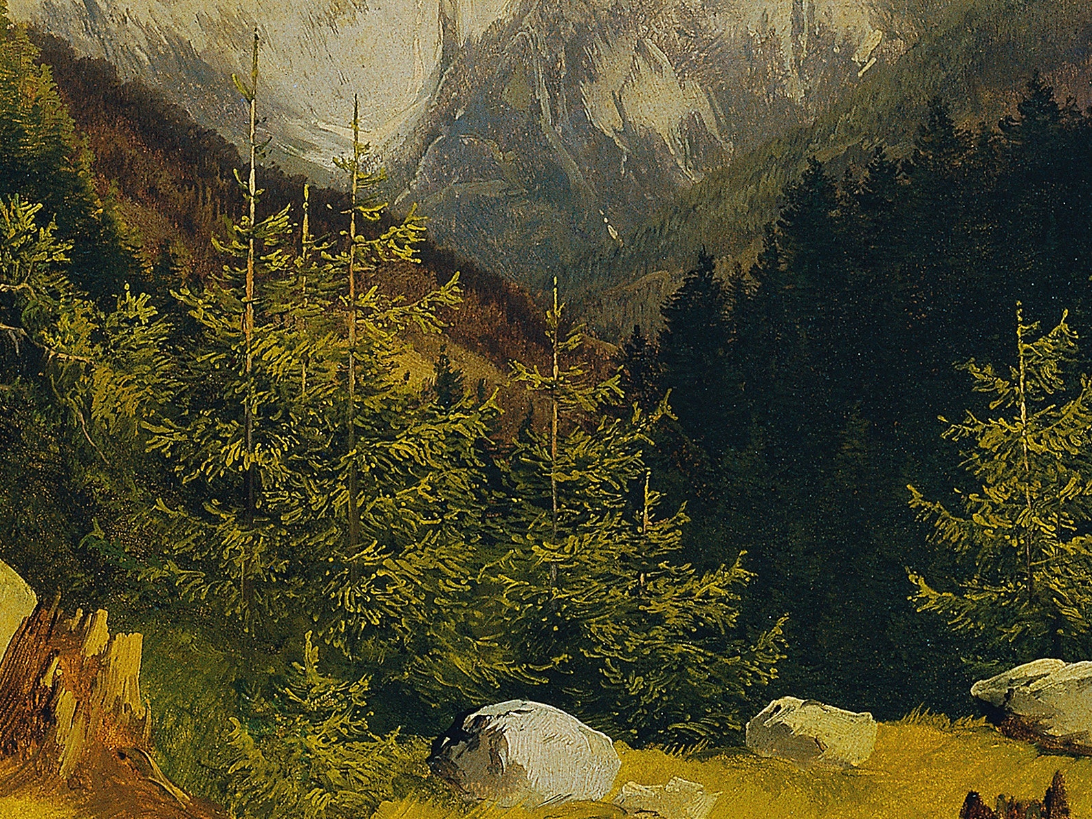 Forest Landscape Print Forest With Mountains Landscape Art - Etsy