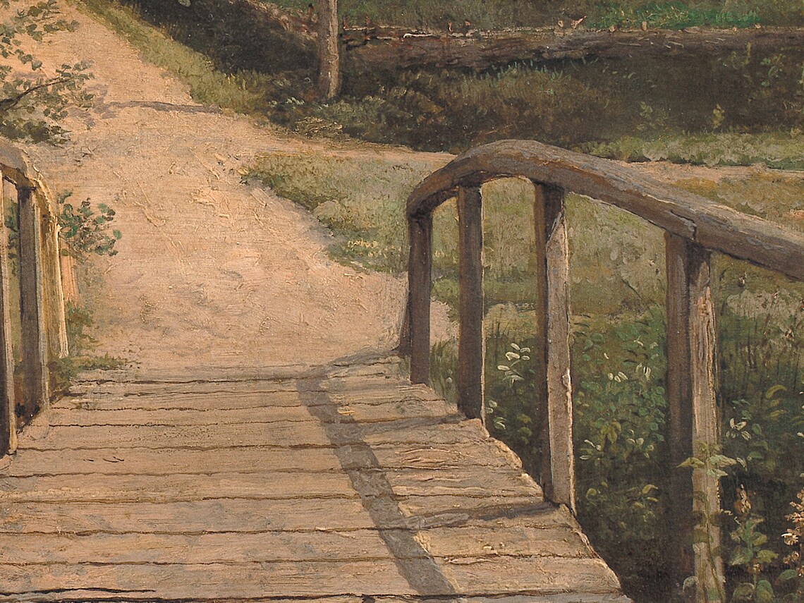 Country Bridge Painting Bridge Wall Decor Country Art - Etsy