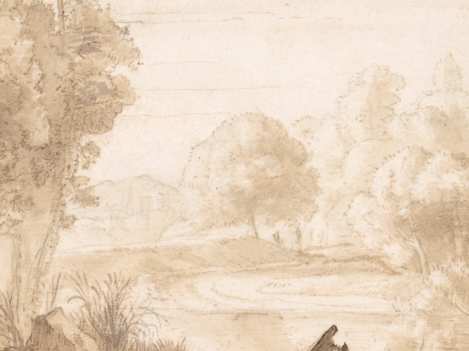 Antique Landscape Sketch Vintage Drawing Antique Drawing - Etsy