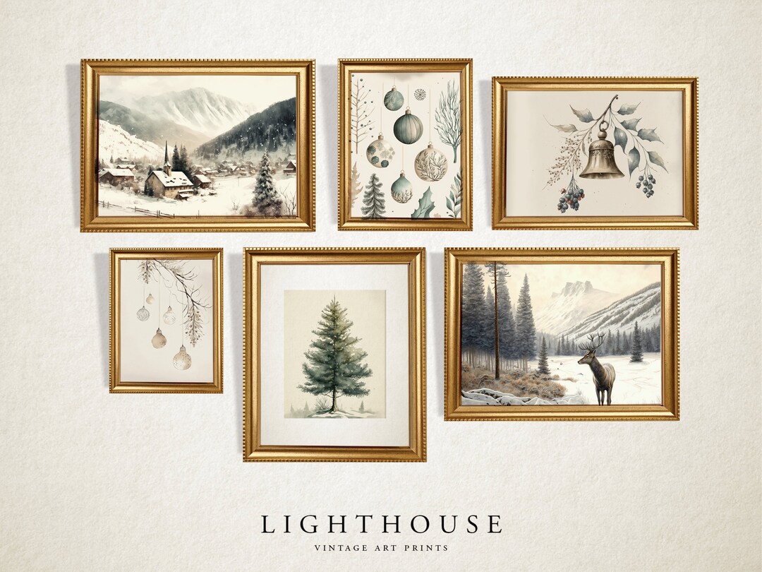 Christmas Tree Gallery Wall Set | Christmas Prints | Holiday Decor ...