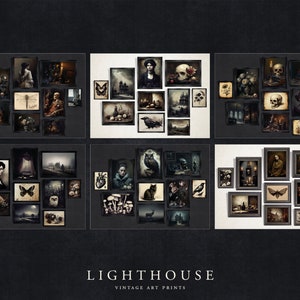 Dark Academia Decor Wall Art Bundle Set: 60 Digital Paintings Goth ...