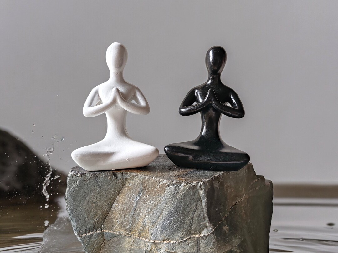Miniature Yoga Statues /resin Materials / Two Colours/ 8cm Height ...