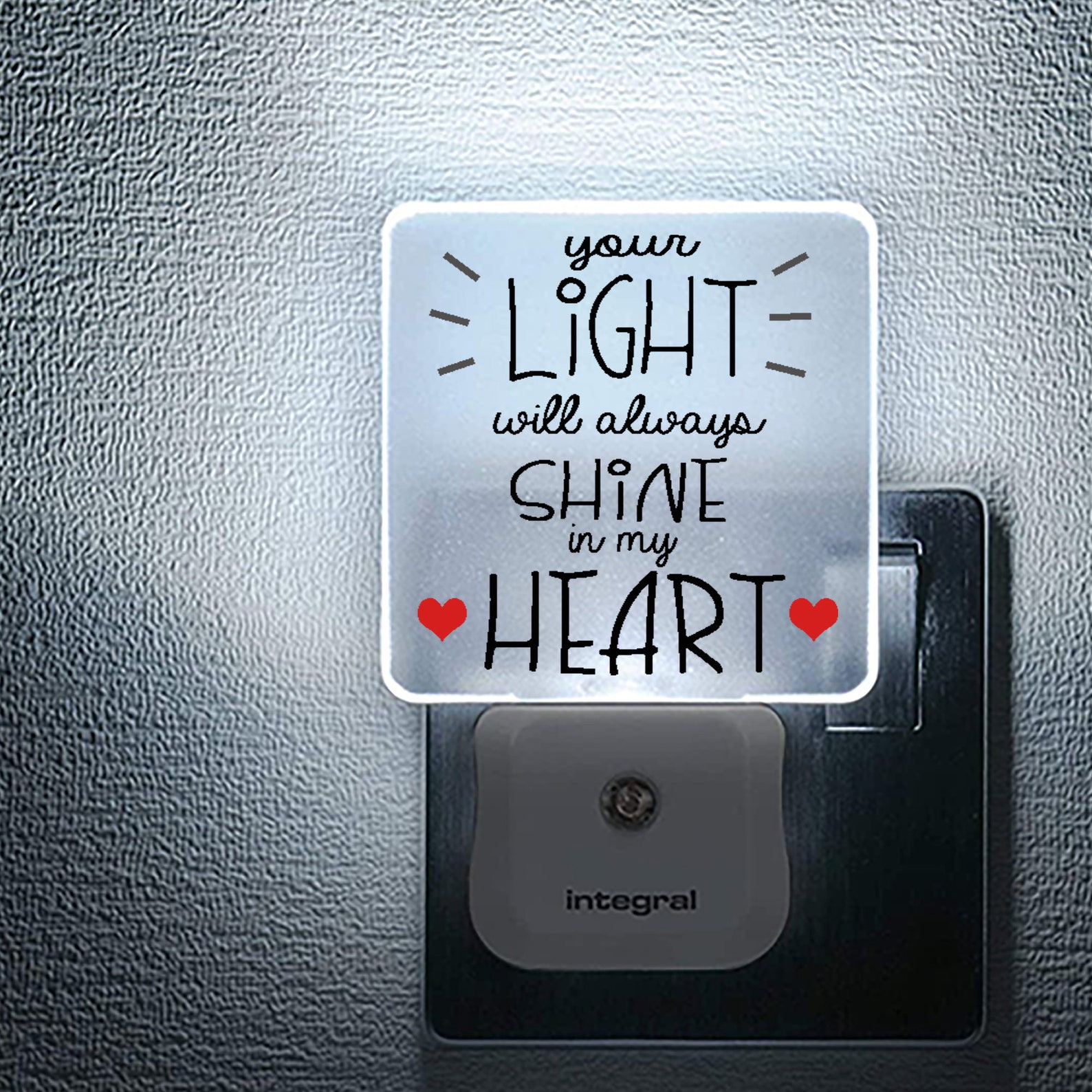 Modern LED Sensored Night Light With Positive & Family Quotes | Etsy