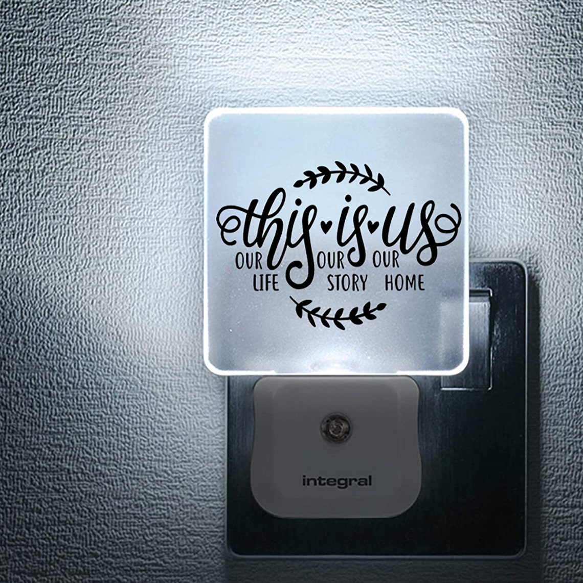 Modern LED Sensored Night Light With Positive & Family Quotes | Etsy