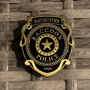 Racoon Police Department Badge Enamel Pin - Etsy