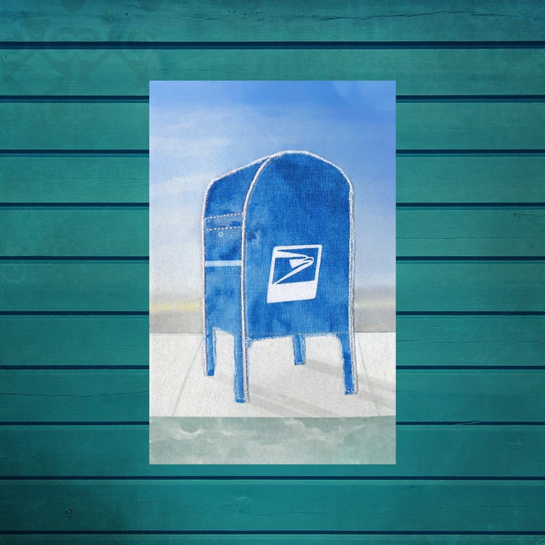 USPS Blue Mailbox - Etsy